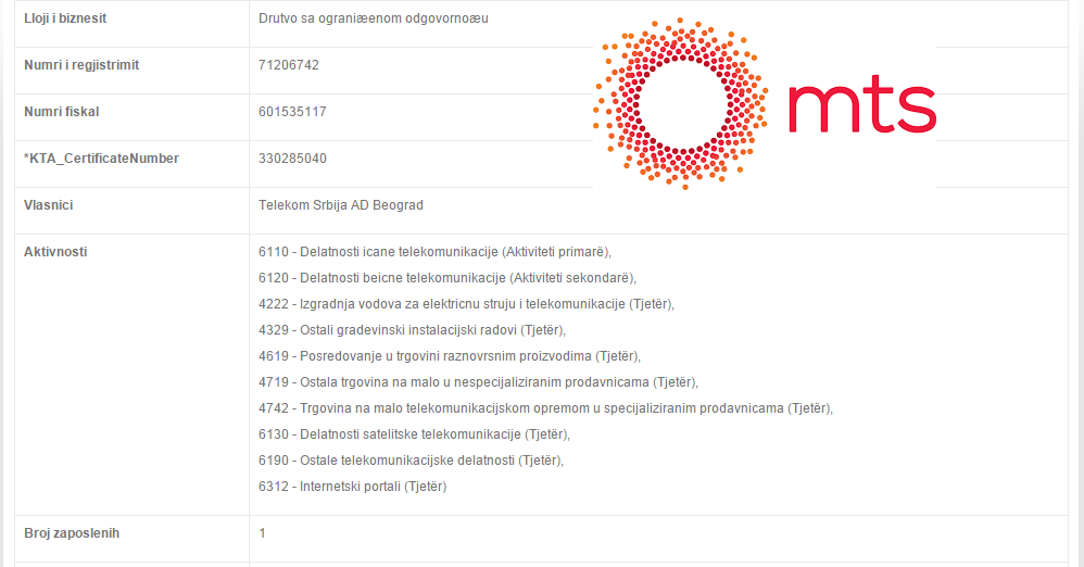 MTS DOO ili Telekom Srbija računajte na nas! Ali u Evrima